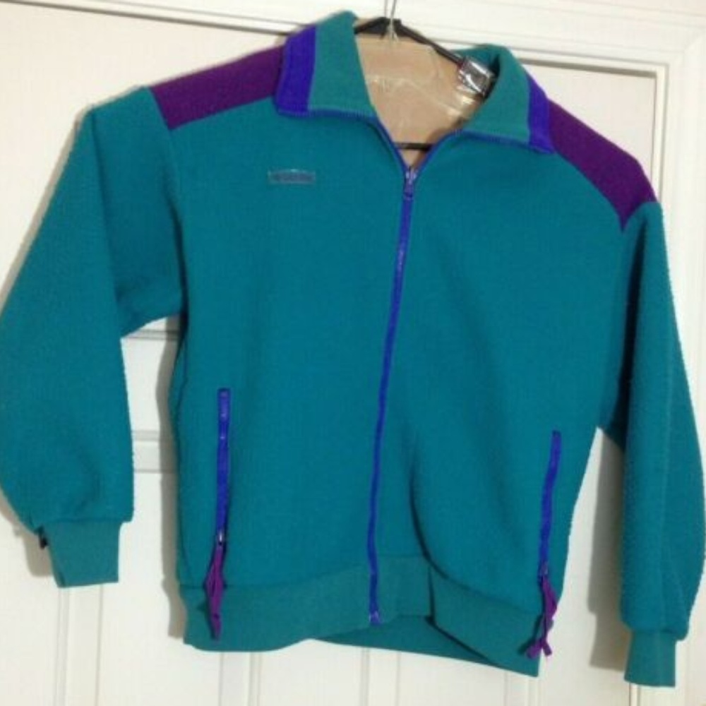 Vintage 90s Columbia Fleece Jacket Full Zip Usa - Gem